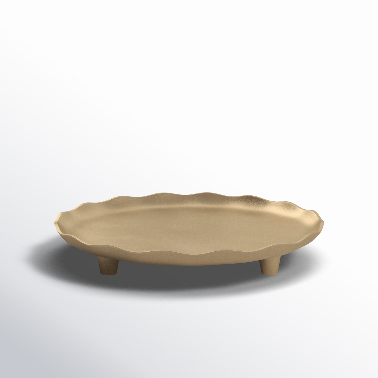 Birch Lane™ Rory Round Metal Footed Tray & Reviews | Wayfair