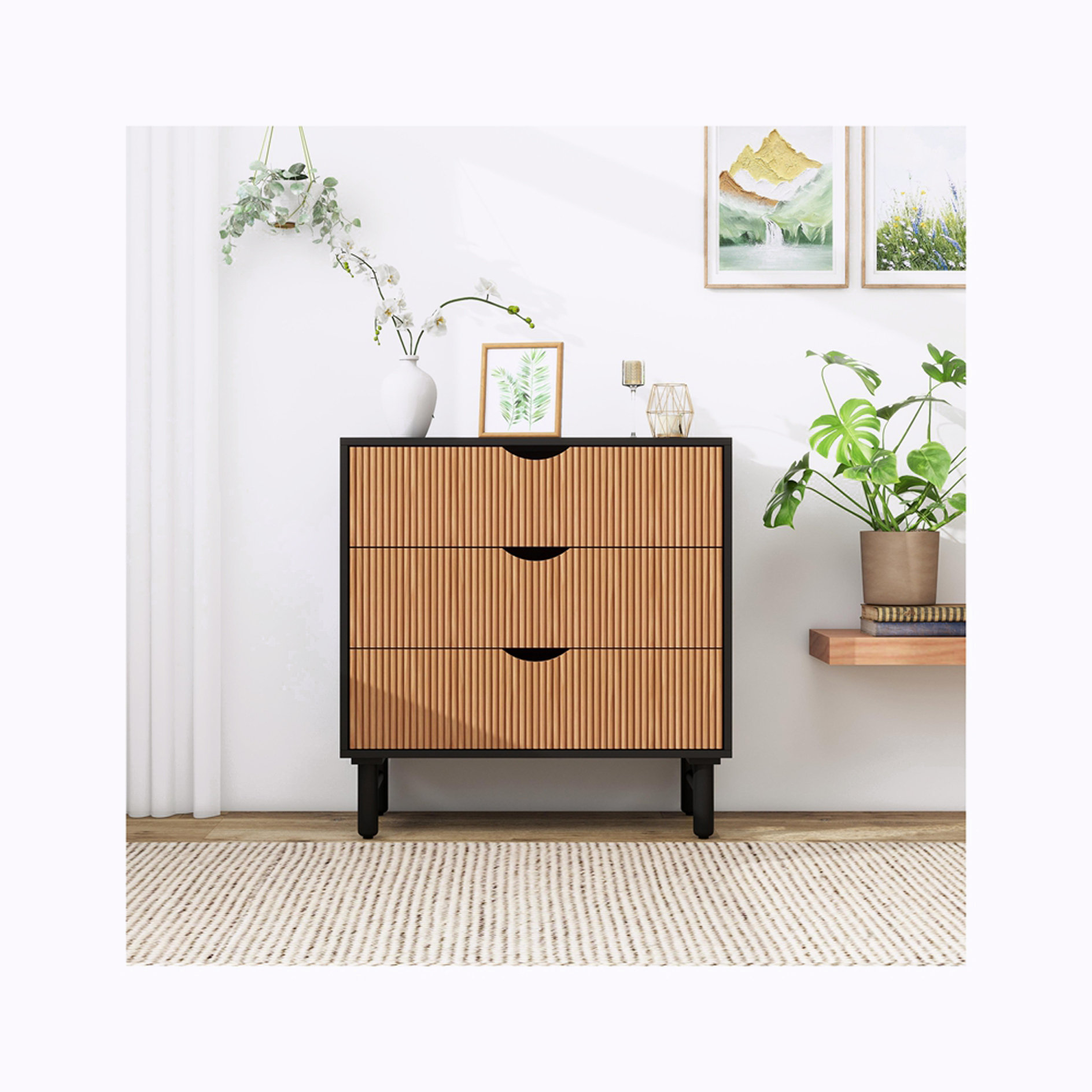 Ebern Designs 3 Drawer Cabinet | Wayfair