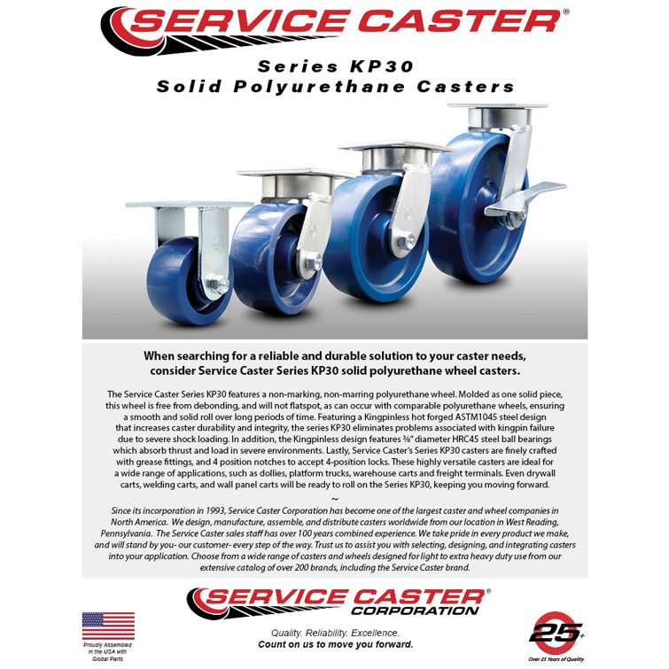Service Caster Solid Poly Caster - Wayfair Canada