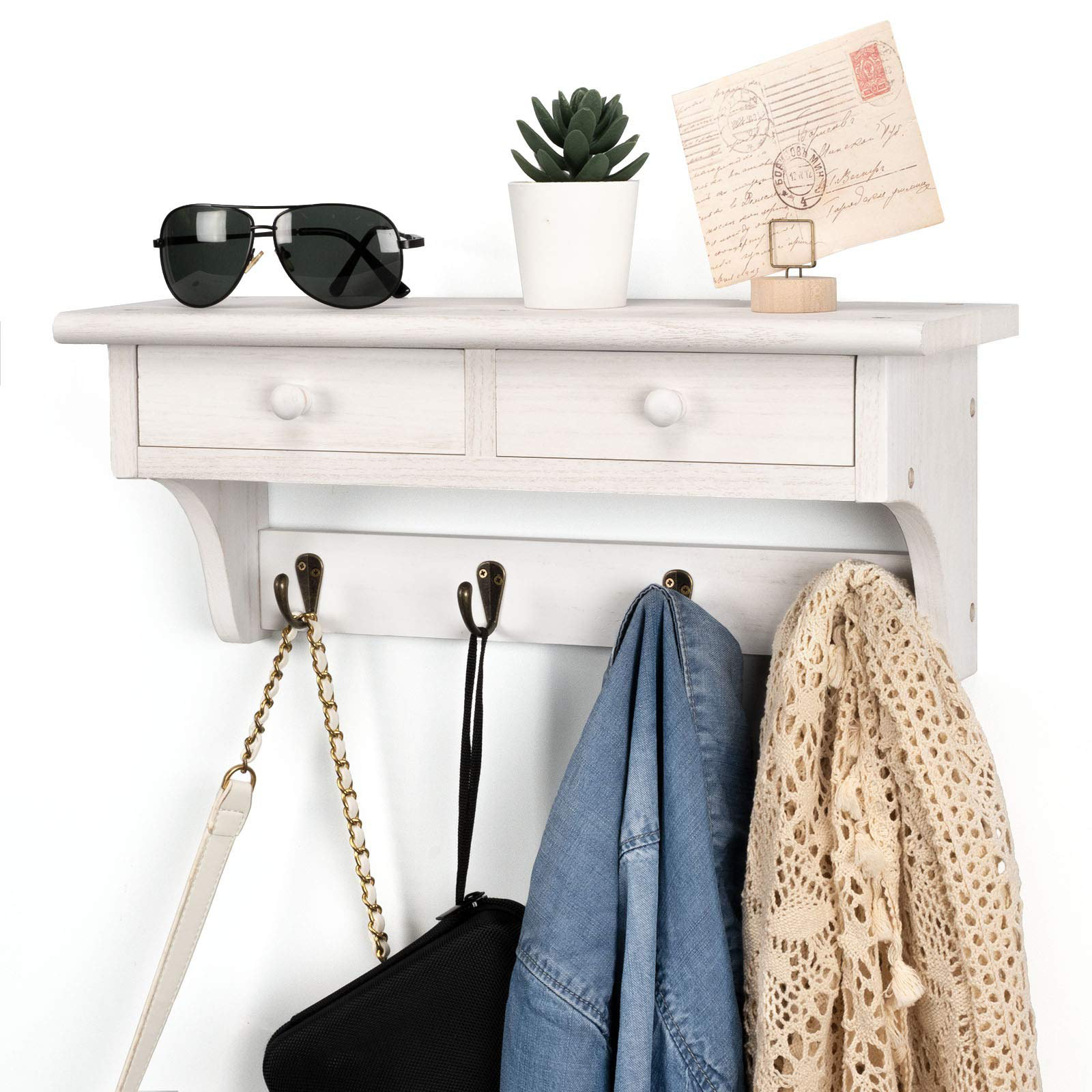 Lark Manor™ Coat Hooks Wall Mounted, Farmhouse Wall Coat Rack With ...