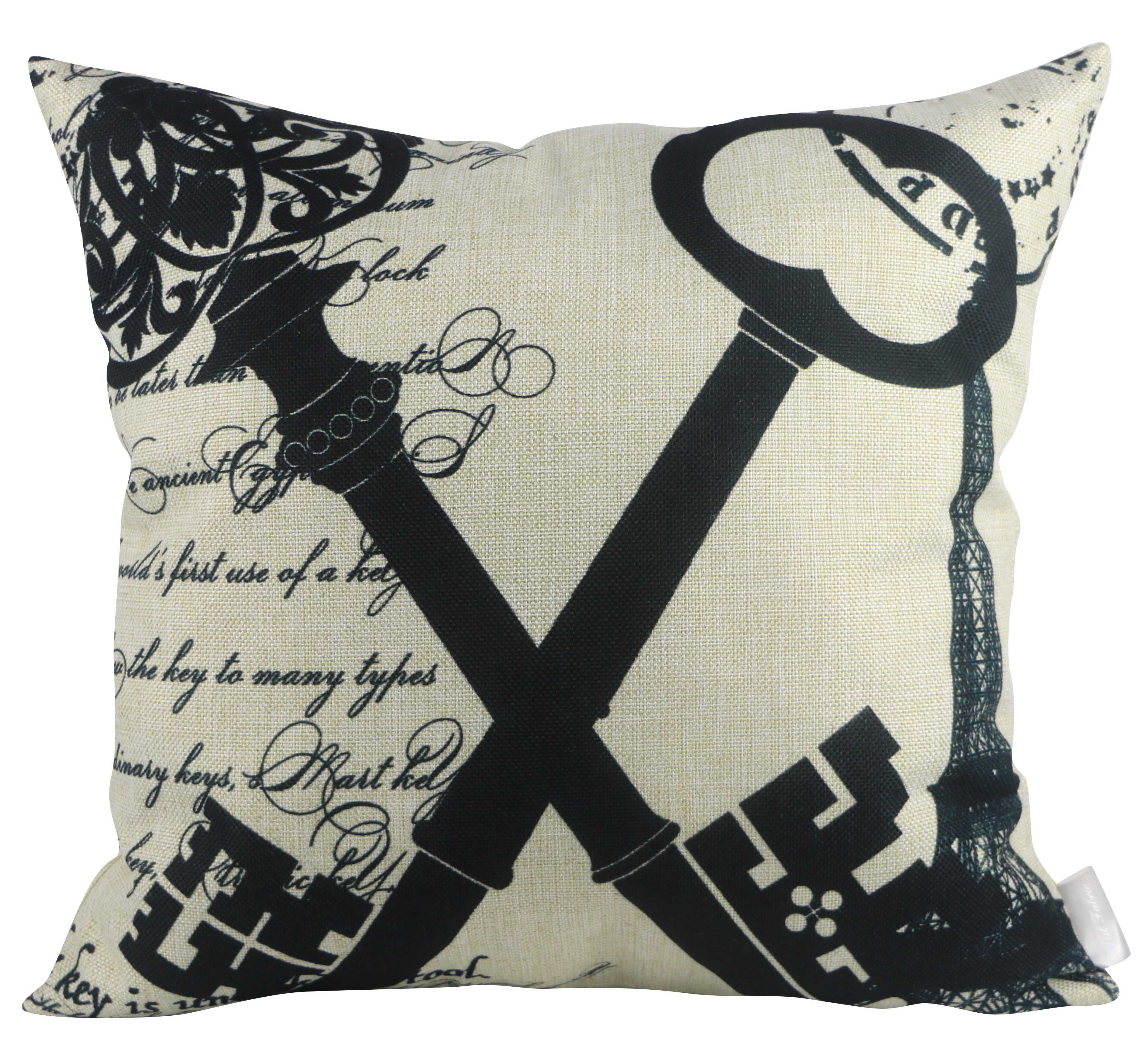 Pal Fabric Two Keys Throw Pillow | Wayfair