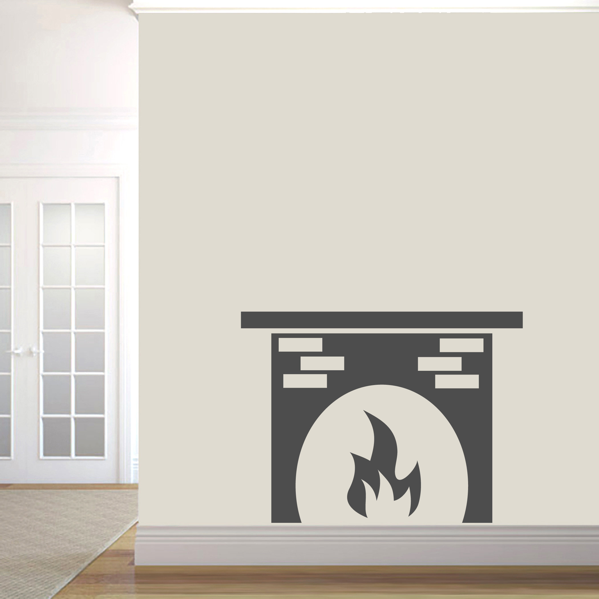 Winston Porter Turley Fireplace Wall Decal | Wayfair