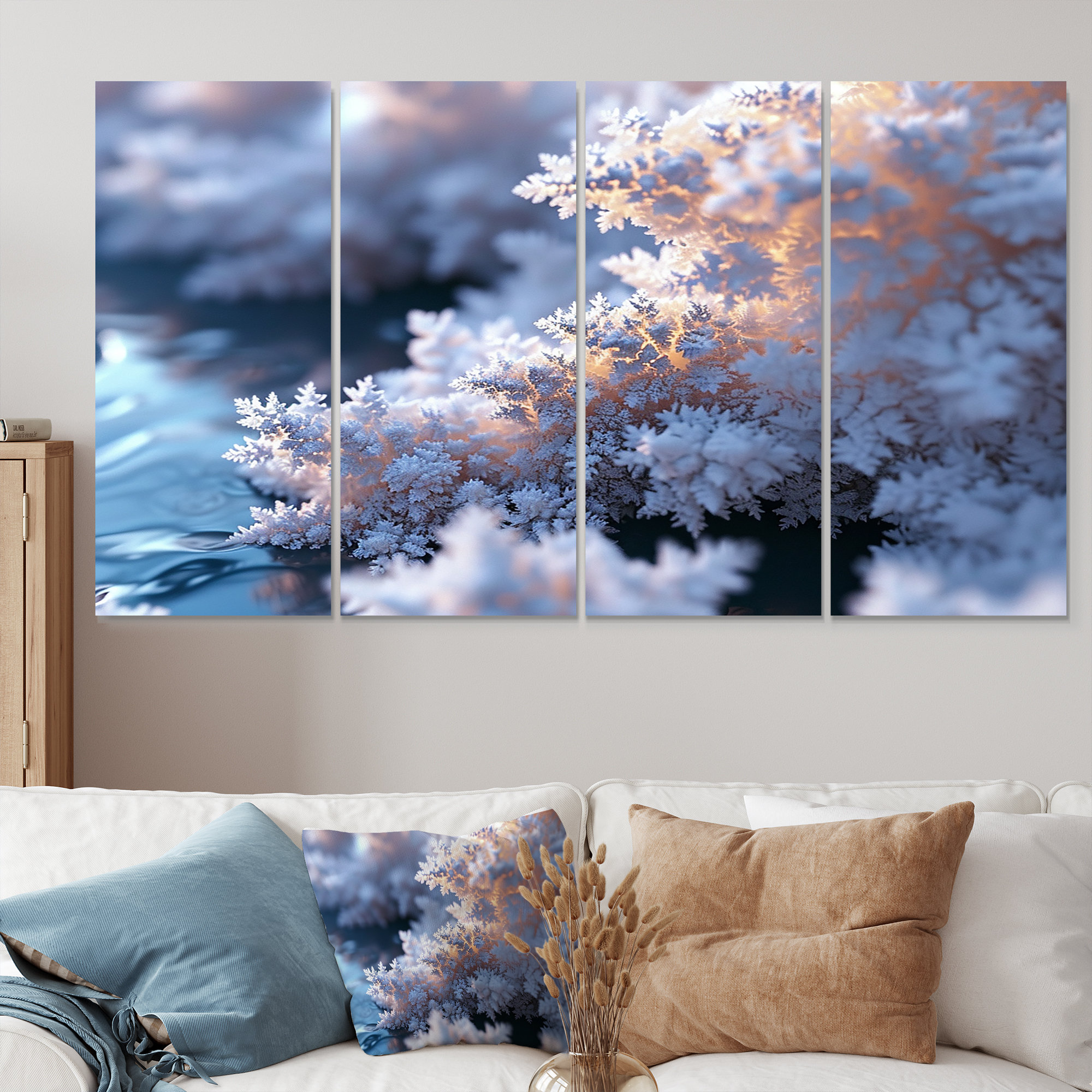 Ivy Bronx Fractal Universe Morning Snow - Botanicals Wall Art For ...