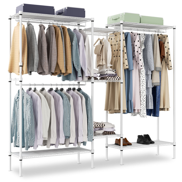 Rebrilliant Lowrine 71" H Detachable Metal Freestanding Clothes Rack ...