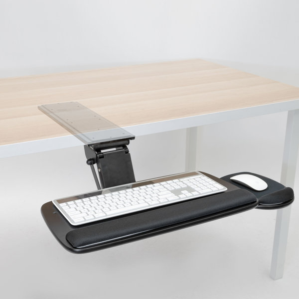 Mount-It! Adjustable Under Desk Keyboard Tray and Mouse Drawer Platform ...