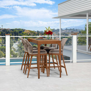 George Oliver Counter Height Table Patio Rectangular Table Dining ...