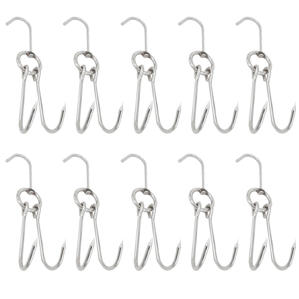 17 Stories 10Pcs Sturdy Meat Hooks Creative Poultry Hooks Simple BBQ ...