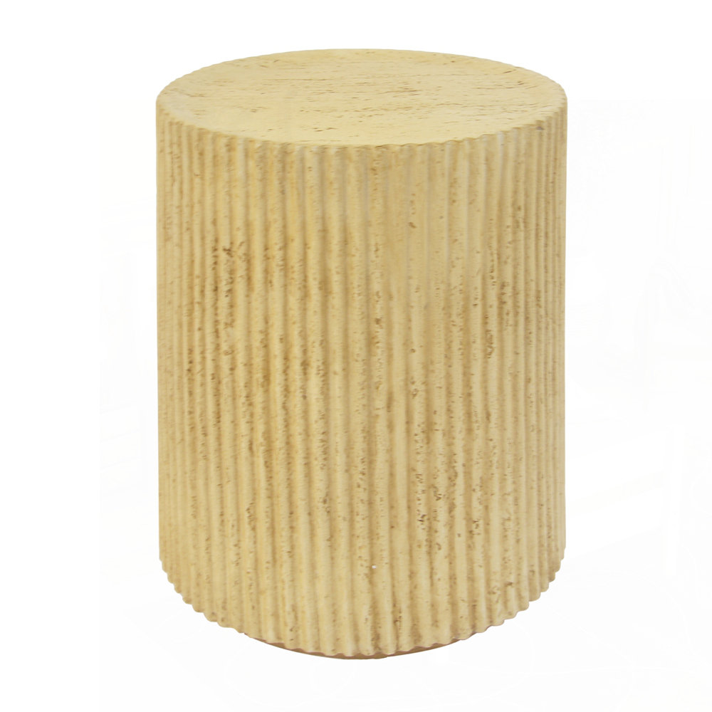 Foundry Select Charming Vintage-Inspired Cylindrical Side Table with ...