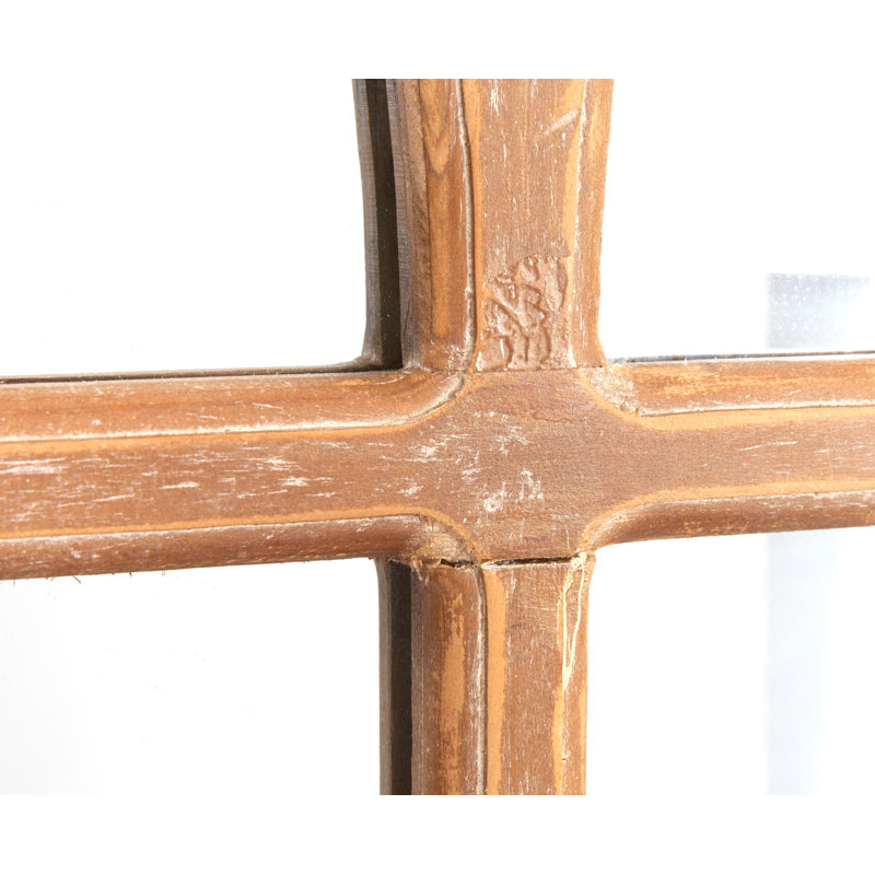 Ophelia & Co. Kandiyohi Wood Arched Distressed Window Pane Brown Wall ...