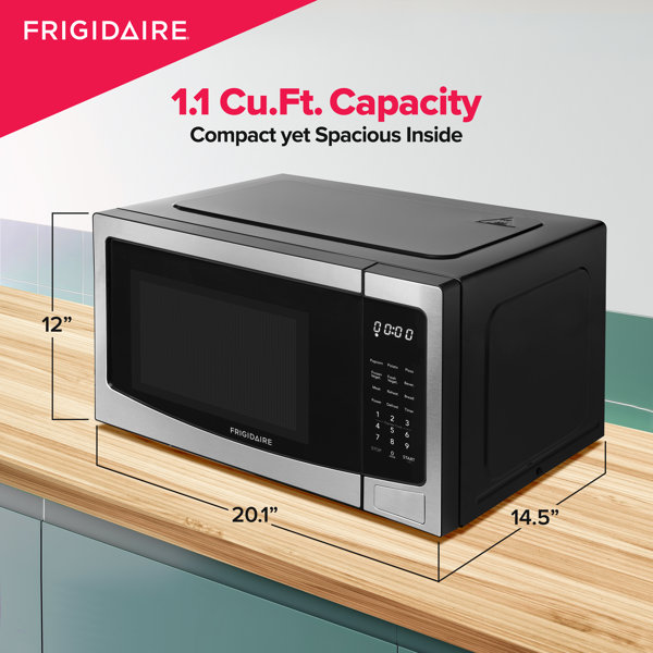 Frigidaire, 1.1 Cu. Ft. Countertop Microwave Oven, Stainless Steel ...