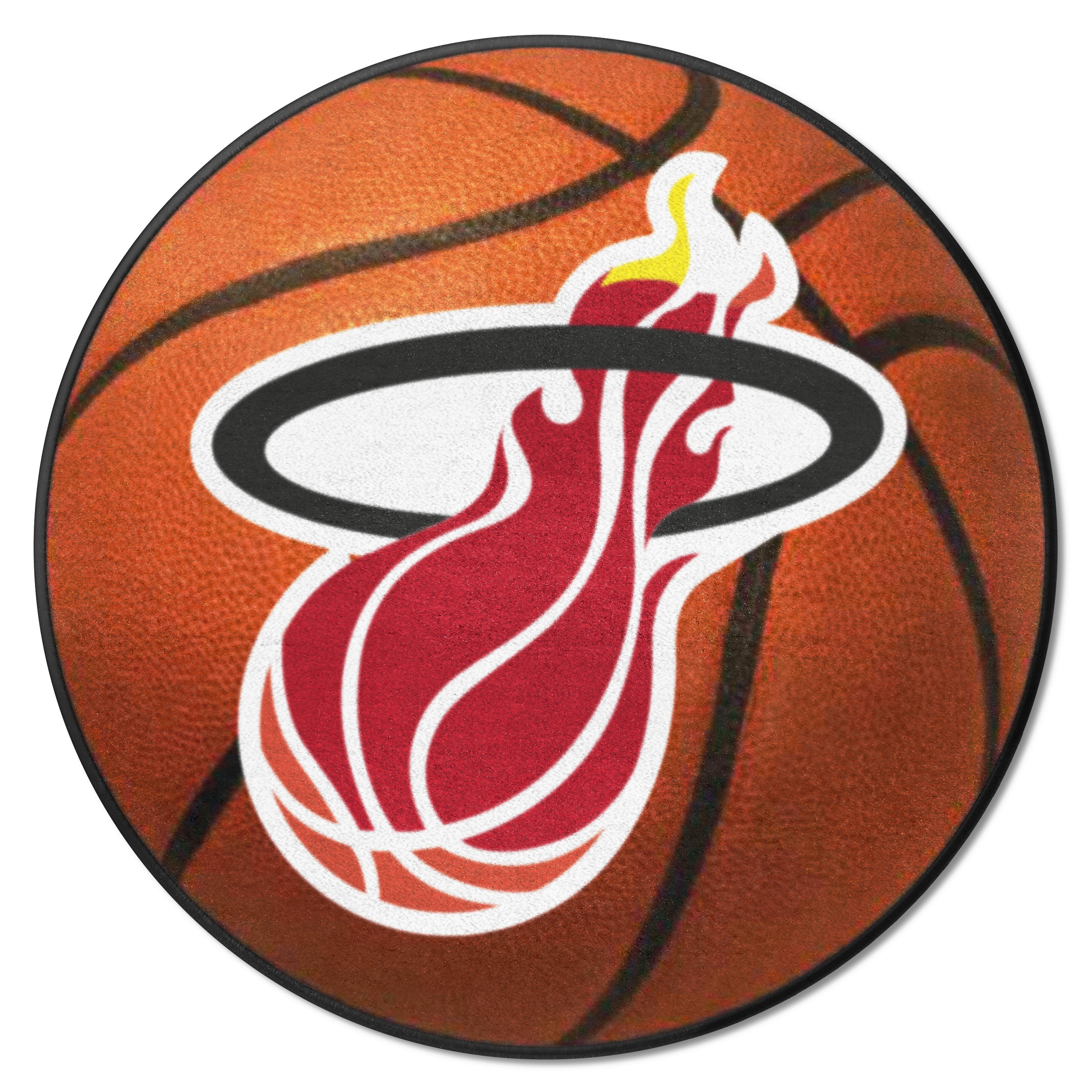 FANMATS Miami Heat_NBA Retro Miami Heat Basketball Rug - 27In. Diameter ...