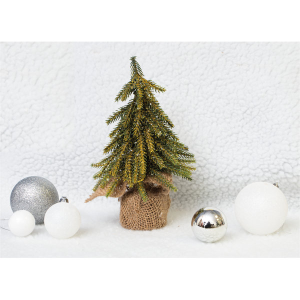 The Seasonal Aisle Otterson Mini Christmas Tree in Hessian Bag ...