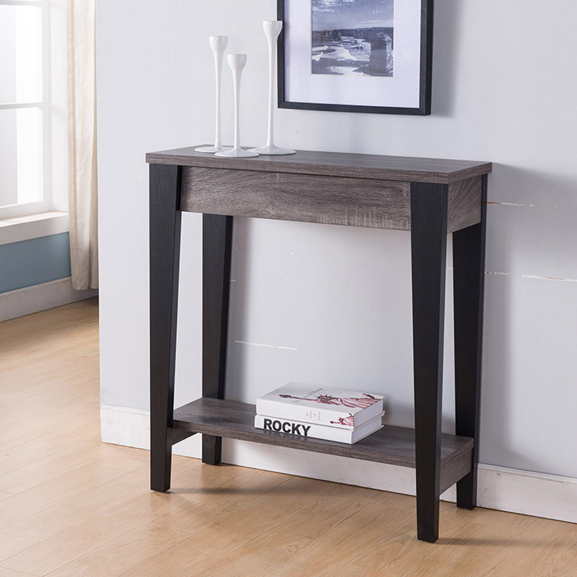 17 Stories Console Table, Display Table With Drawer And Bottom Shelf ...