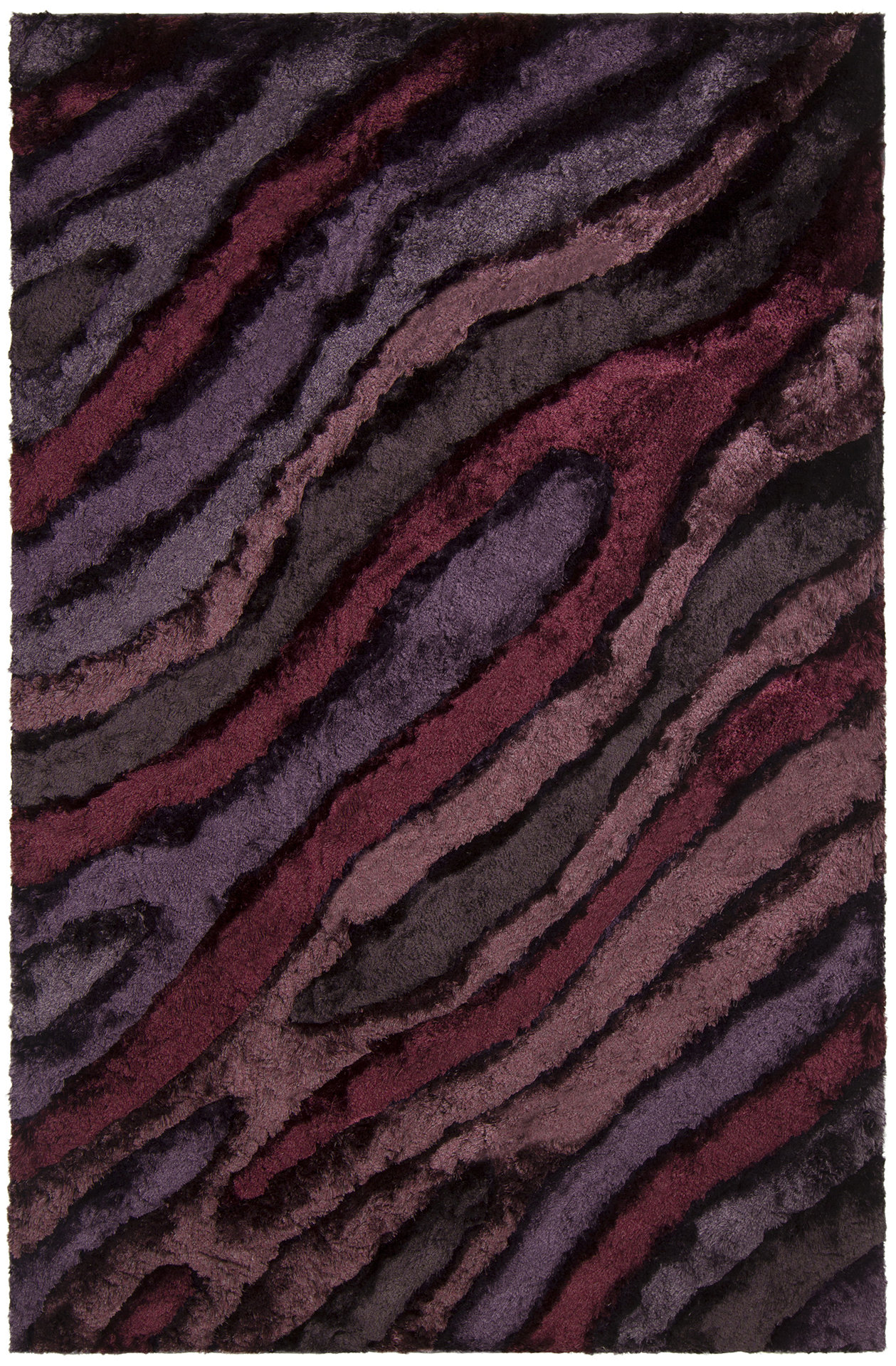 Orren Ellis Helene Shag Purple Area Rug - Wayfair Canada