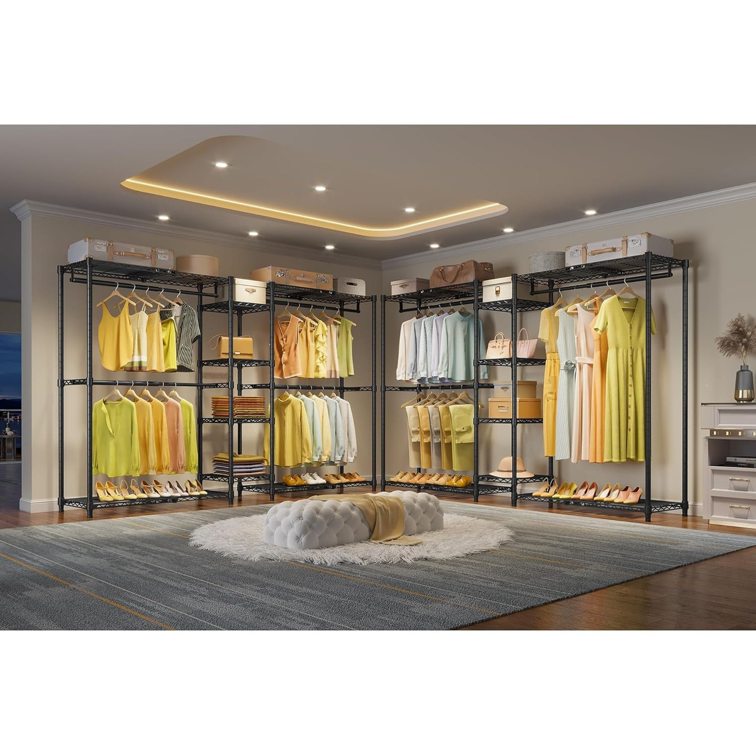 Rebrilliant Expandable Heavy Duty Clothes Rack Adjustable From 5'2" To ...