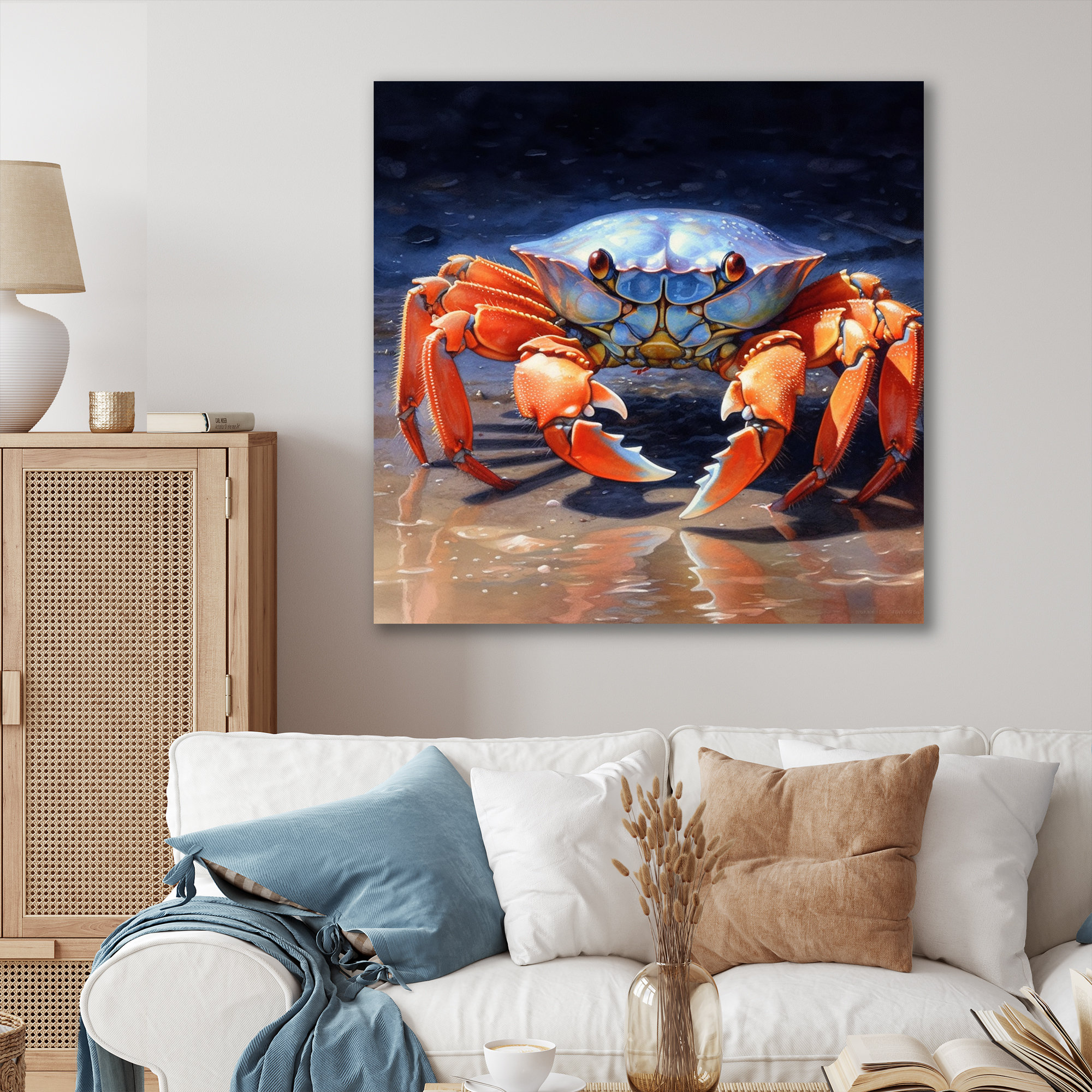Highland Dunes Crab Beachcombers V On Canvas Print | Wayfair
