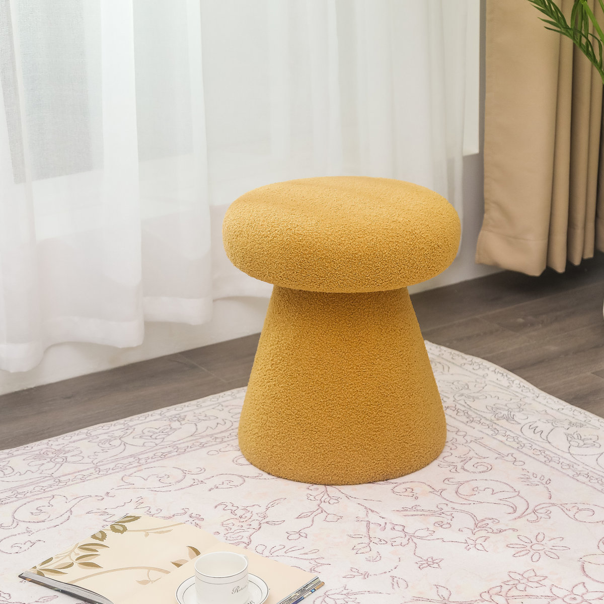 Wrought Studio™ Kenndy Mushroom Ottoman Footstool & Reviews | Wayfair