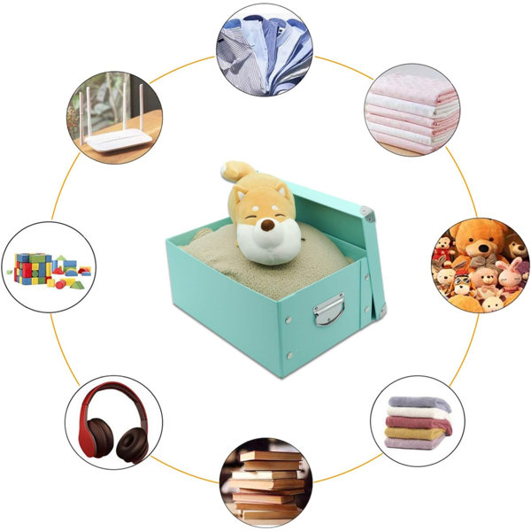 Latitude Run® Collapsible Storage Box, Decorative Memory Box With Lid ...