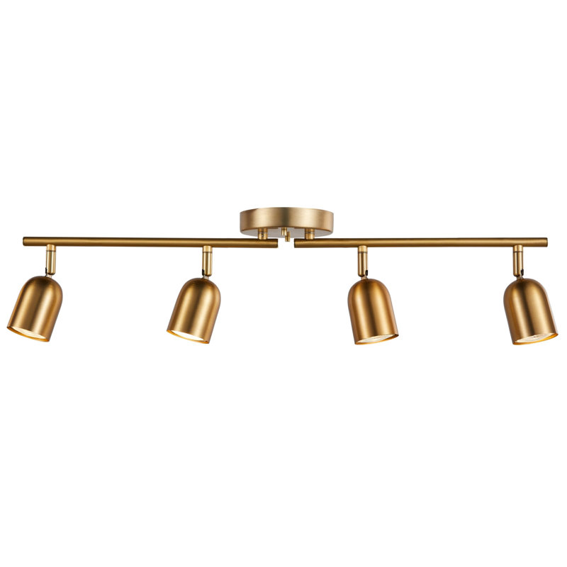 BLASIVE 4 Light Track Lighting Kit Matt Brass Finish Flexibly Ajustable ...