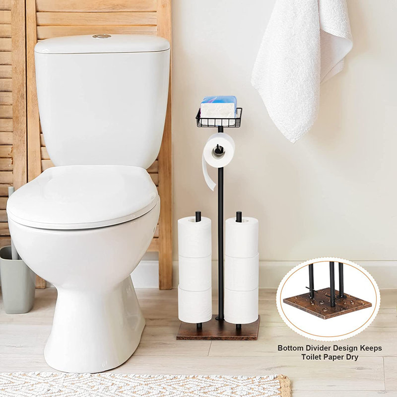 BTY Free Standing Toilet Paper Holder | Wayfair