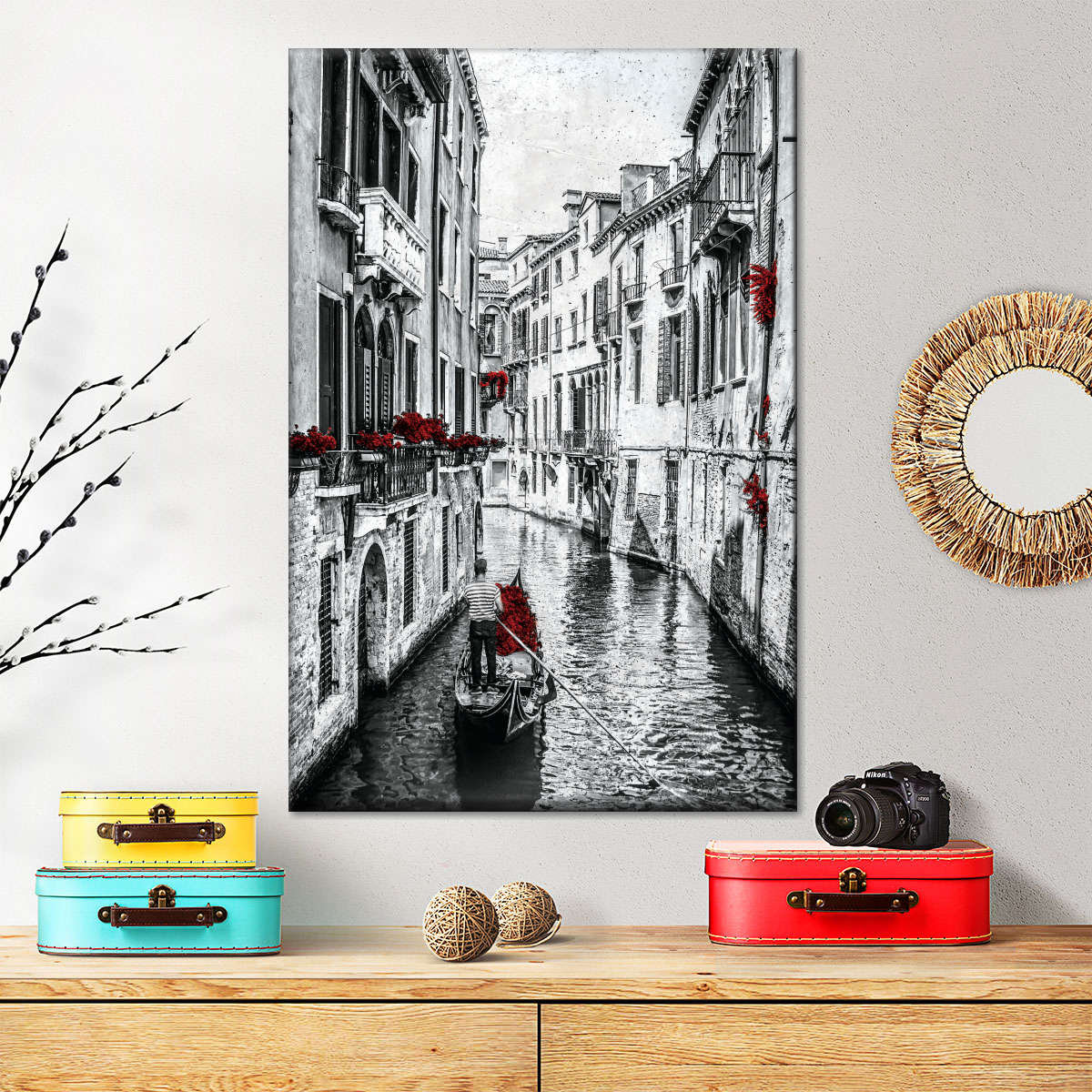 Red Barrel Studio Grand Canal Scene Pop Canvas Print - Wayfair Canada