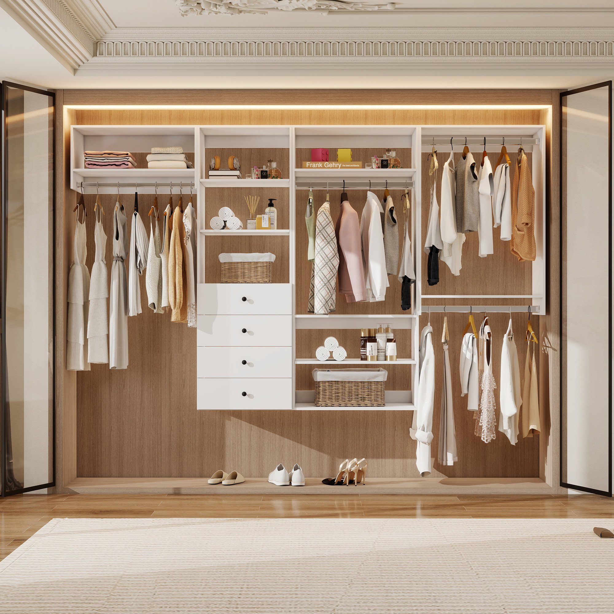 Ivy Bronx Built in Closet Organizer Systems: Walk-in Closet Organizer ...