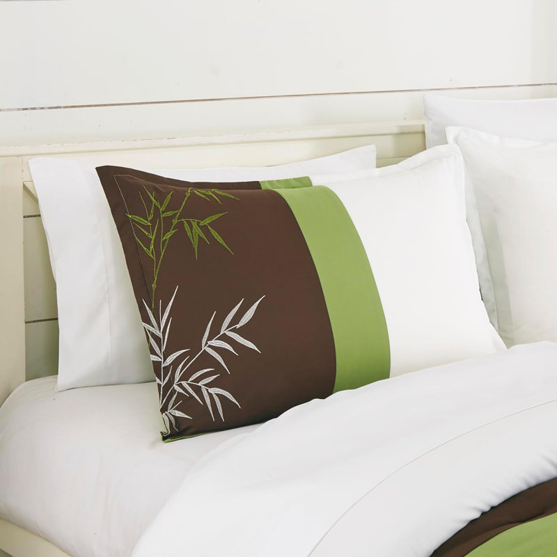 Chezmoi Collection Simon 7-Piece Bed in a Bag Bamboo Embroidered ...