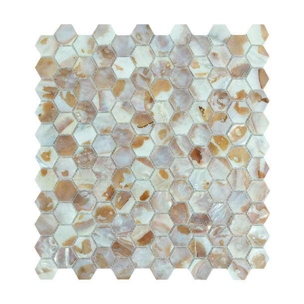 WS Tiles Mother Of Pearl 1" x 1" Seashell Fish Scale Wall Mosaic Tile ...