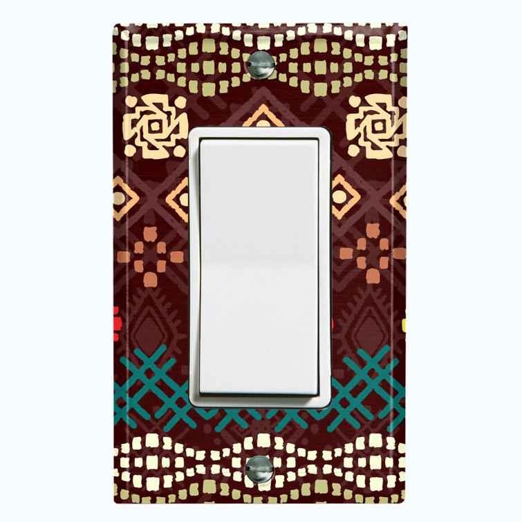WorldAcc Patterned 1 - Gang Rocker Standard Wall Plate | Wayfair