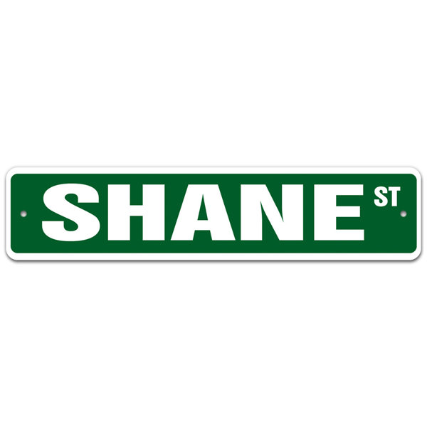 Bless international SHANE Aluminum Street Sign Childrens Name Room ...
