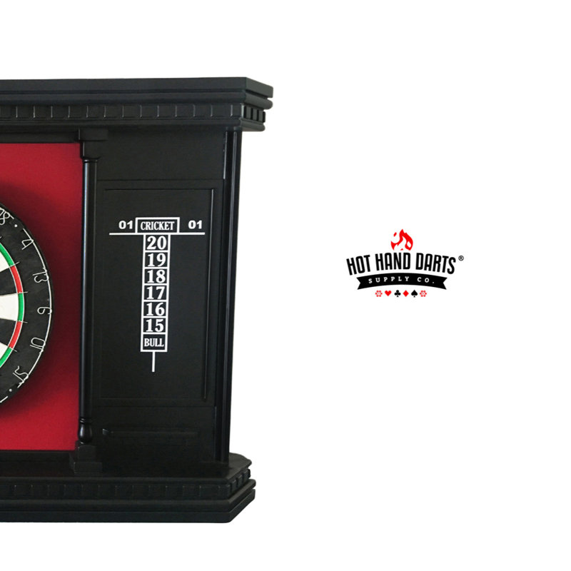 Hot Hand Darts Professional Bristle Dartboard and Cabinet Set with ...