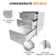 Yuan Home Outdoor Kitchen Drawer, 3-Layer Stainless Steel 18" W X 23" H ...