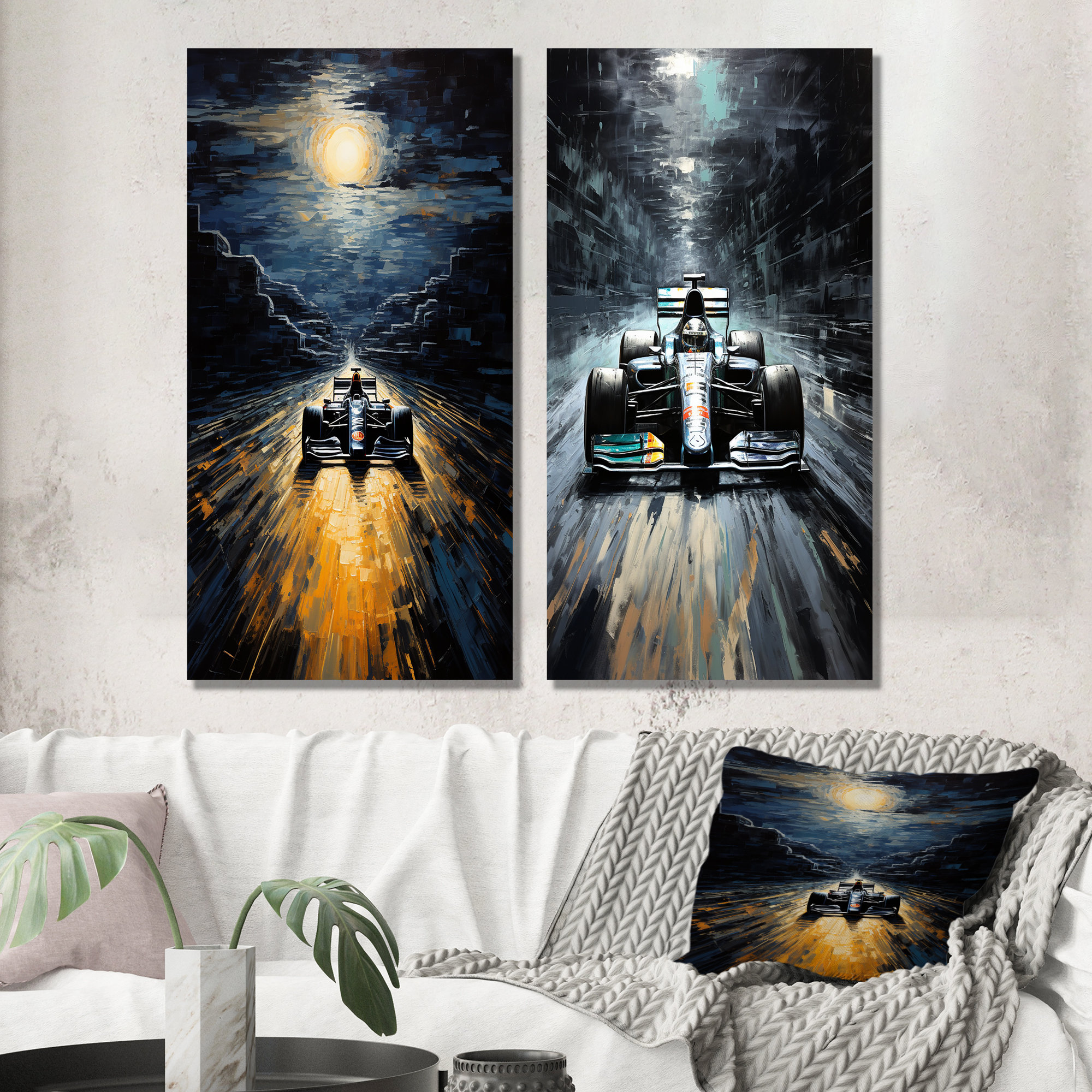 Trent Austin Design® Midnight Formula Car Race Track I - Race Tracks ...