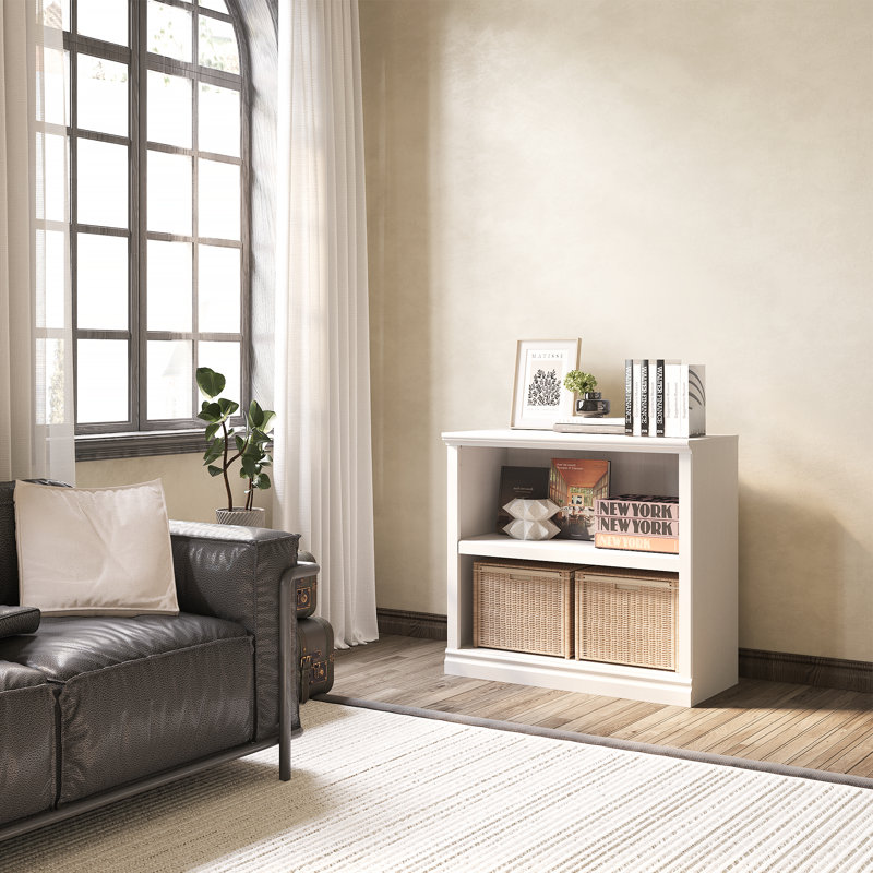 Ebern Designs 2 Tiers 30" Bookcase, Home Office Storage Floor Standing ...