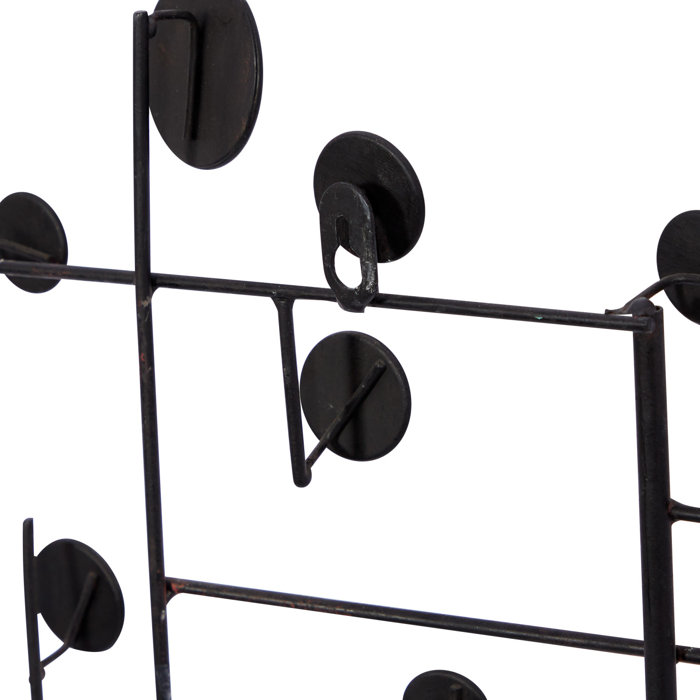 Mercer41 Silver Metal Abstract Wall Decor with Crystal Embellishments ...