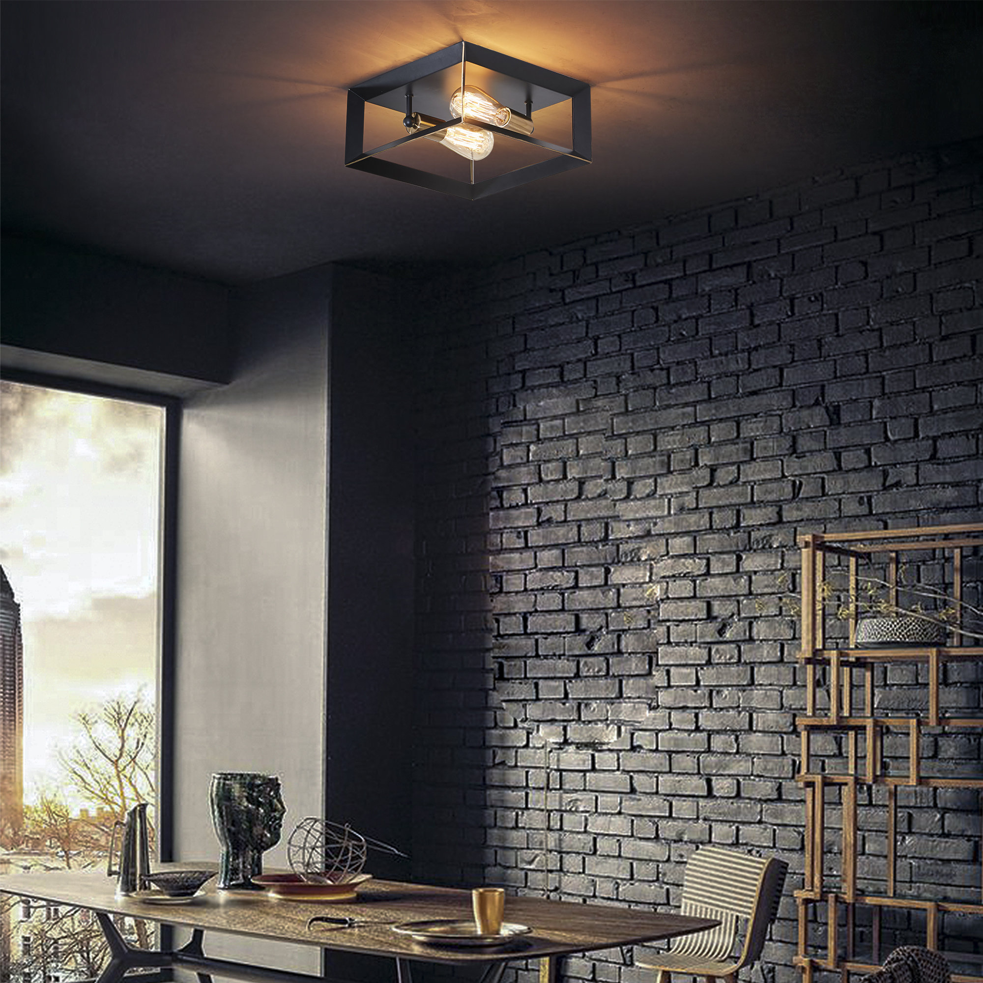 17 Stories Seeker 2 - Light 11.34" Flush Mount & Reviews | Wayfair