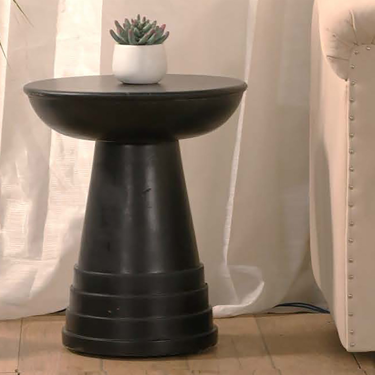 George Oliver Modern Living Room Round End Table, Accent Side Table, Black - Wayfair Canada