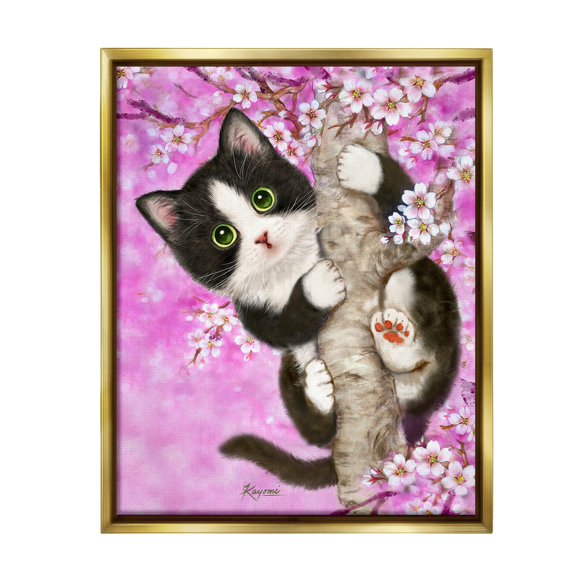 Winston Porter " Kitten & Cherry Blossoms " by Kayomi Harai on Canvas ...