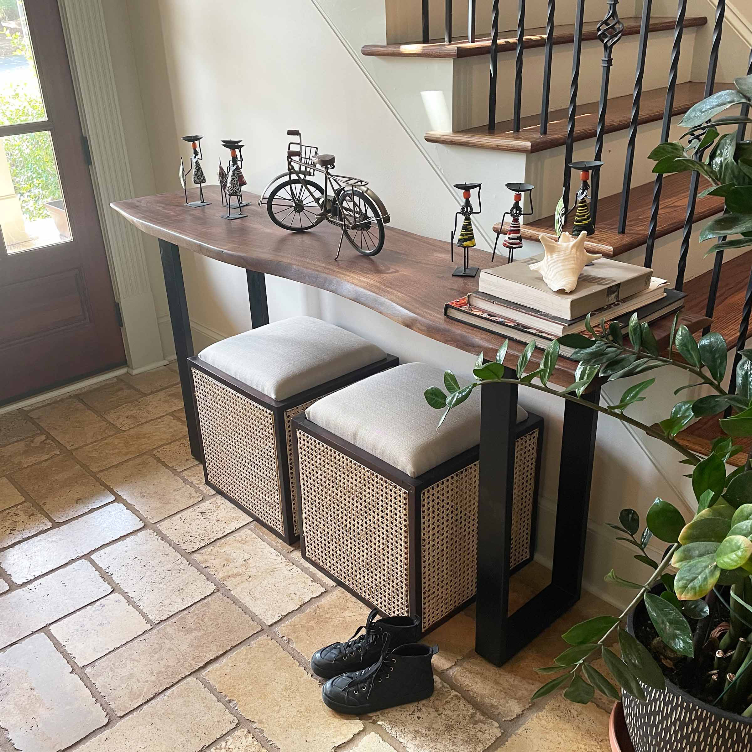 Loon Peak® Bontang 70'' Acacia Live Edge Solid Wood Console Table ...