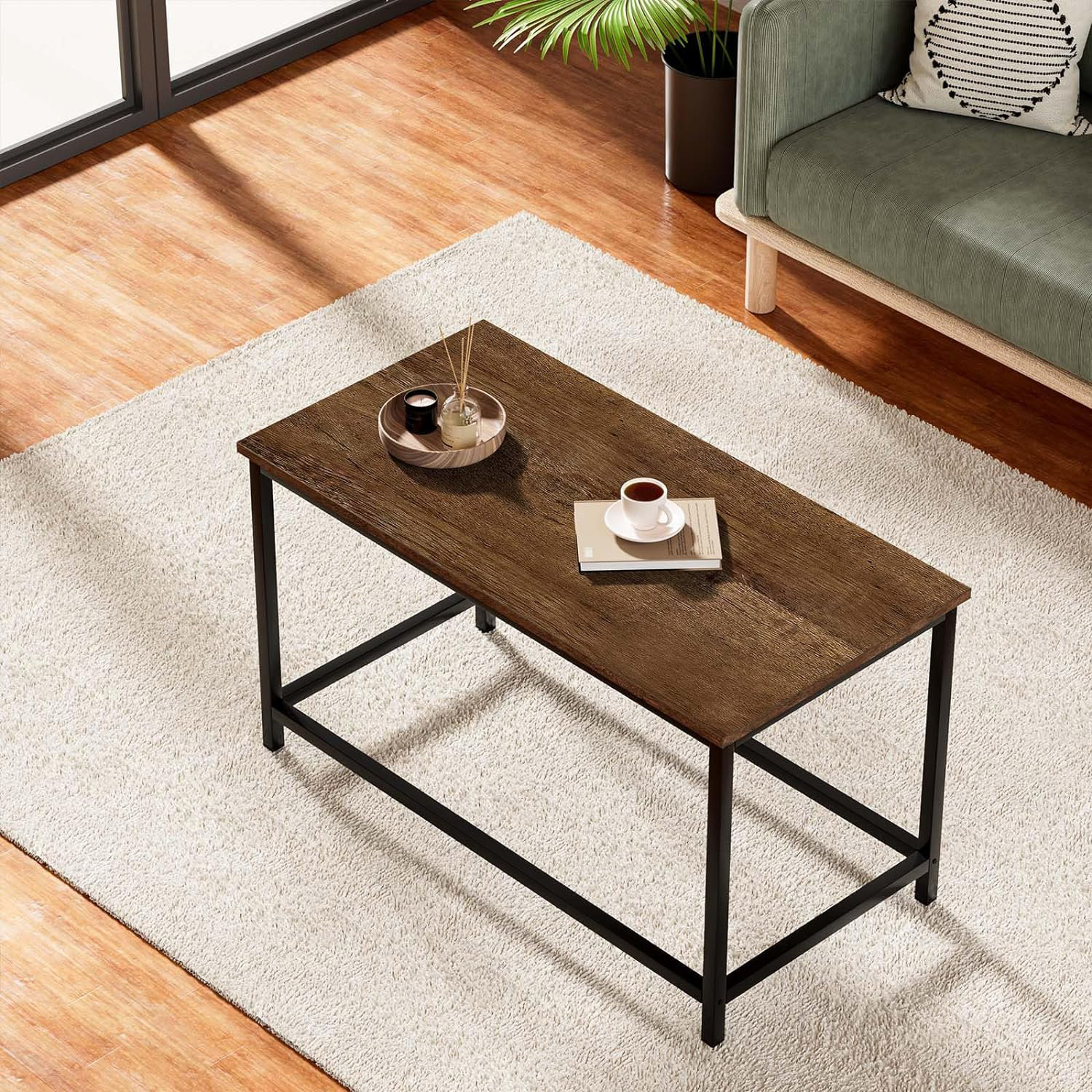 17 Stories Small Rectangular Coffee Table Simple Modern Open Design ...