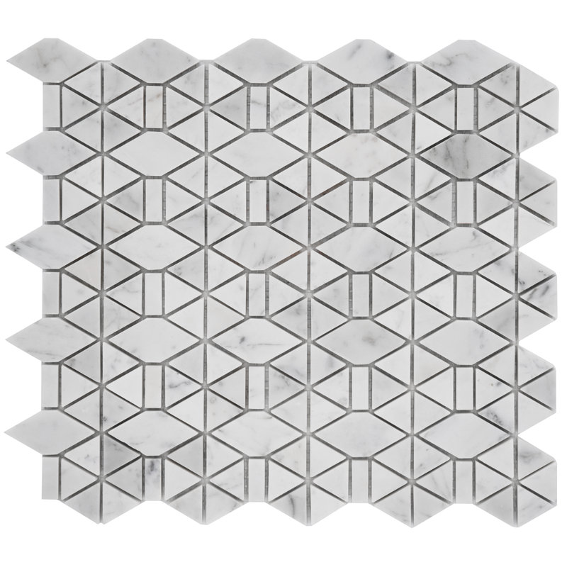 Matrix Stone USA Carrara Random Sized Marble Random Mosaic Wall & Floor ...