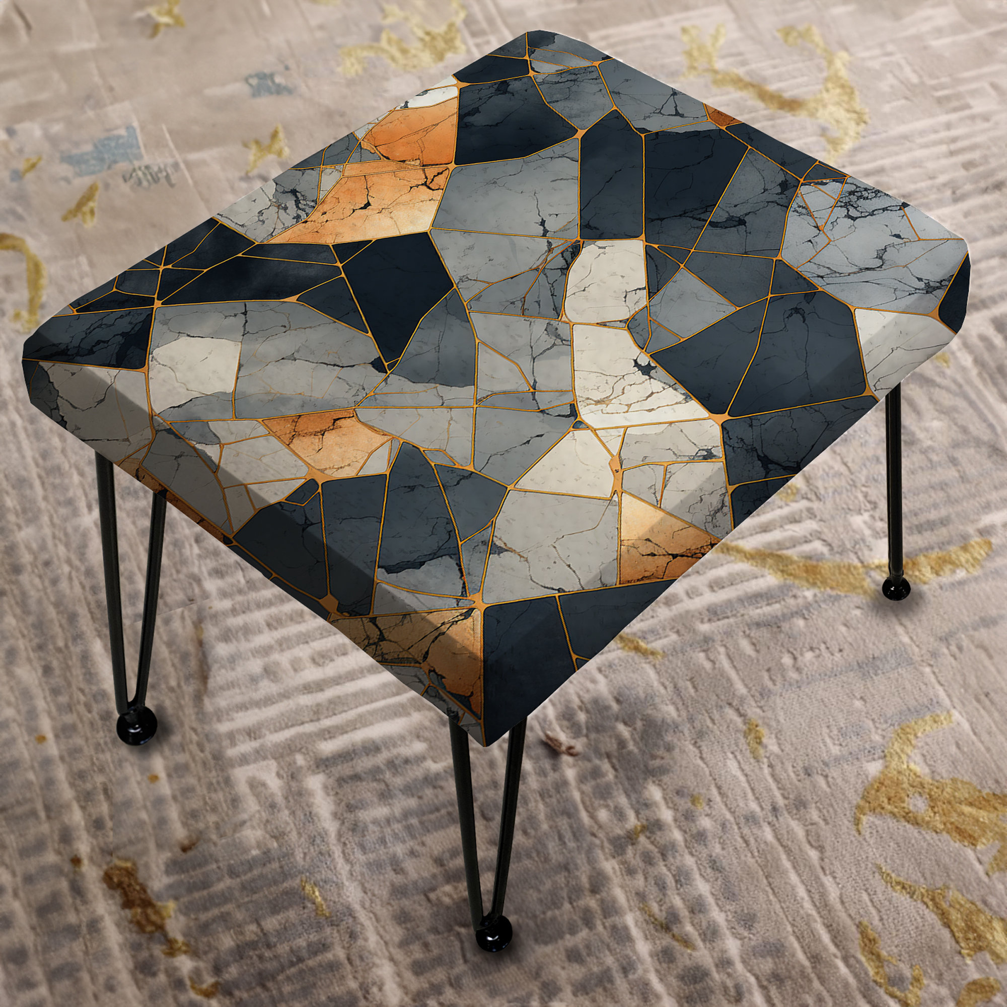 Design Art Grey Industrial Chic Marble Escape - Marble Rectangle ...