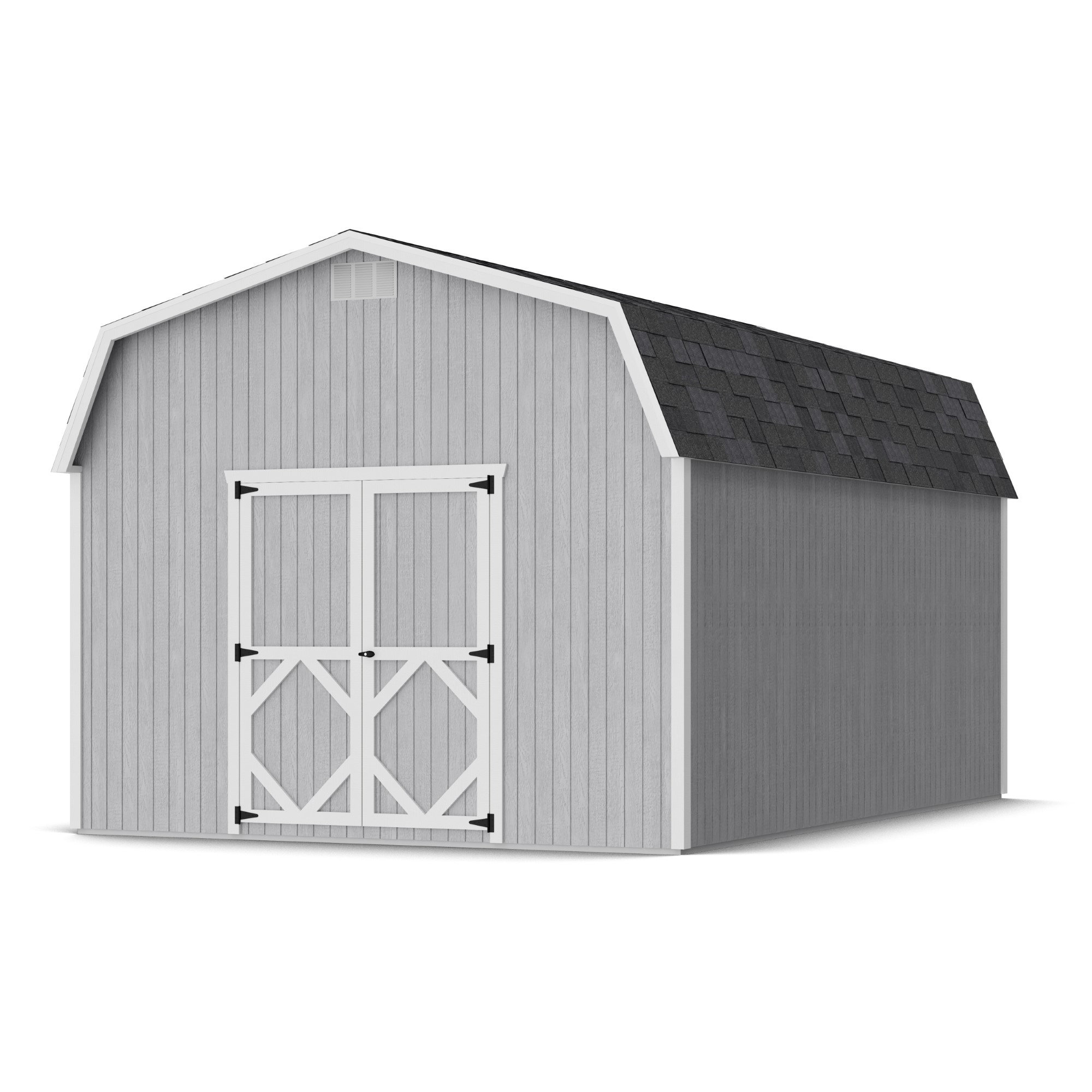Little Cottage Co. Classic Gambrel Outdoor Wood Storage Barn with 6 ft ...