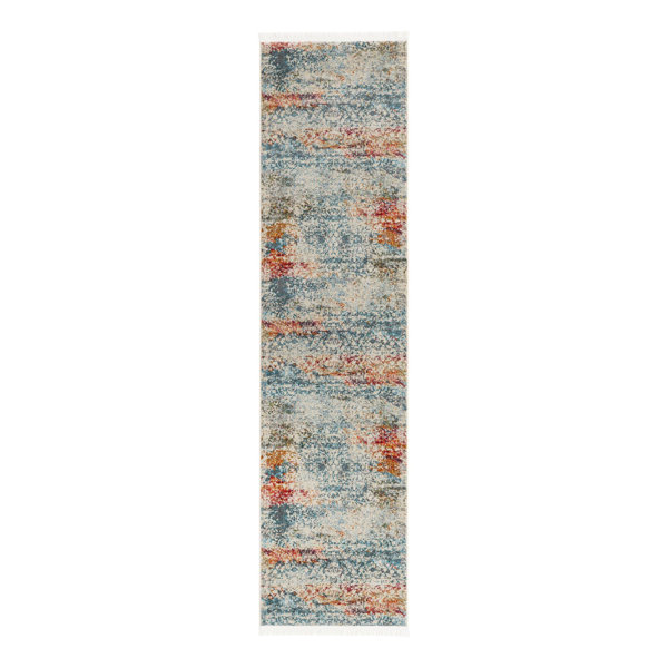 Langley Street® Folmar Oriental Blue/Red/Orange/Cream Area Rug ...