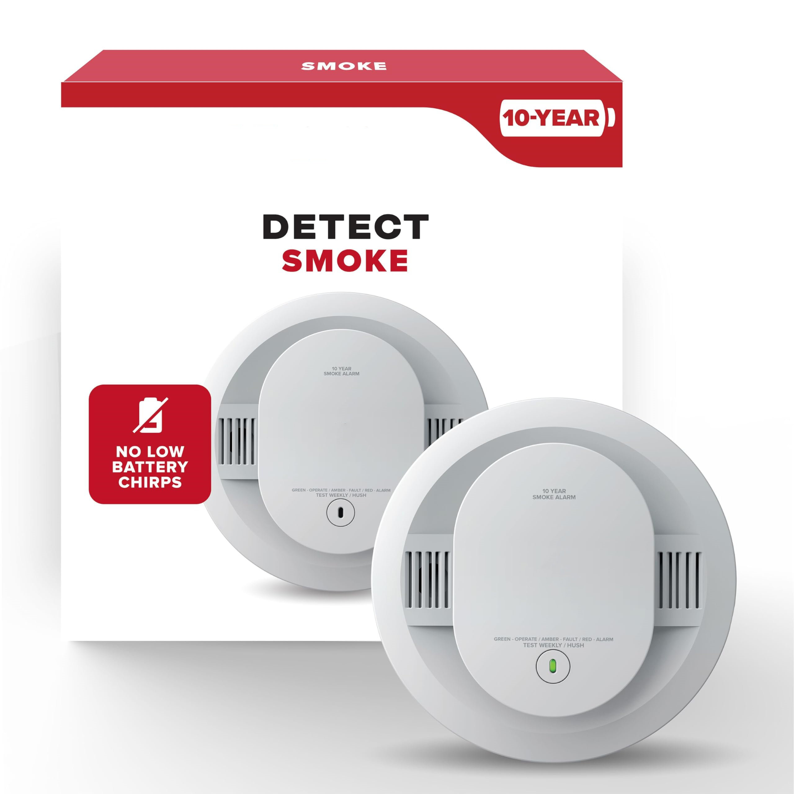 QUALITY FLOORING INC. Smoke Detector, 10-Year Battery Powered, LED ...