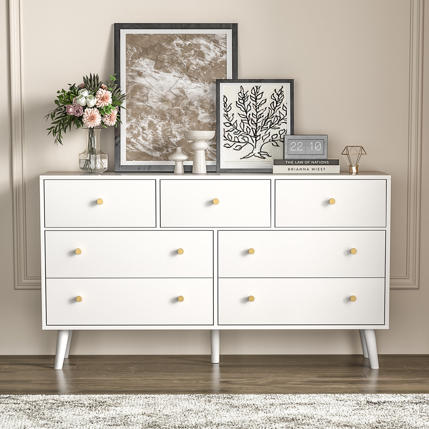 George Oliver Kavari 7 - Drawer Dresser & Reviews | Wayfair