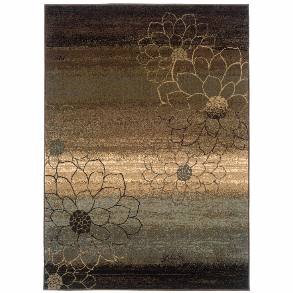 Lark Manor™ Geovany Floral Brown/Beige Area Rug & Reviews | Wayfair