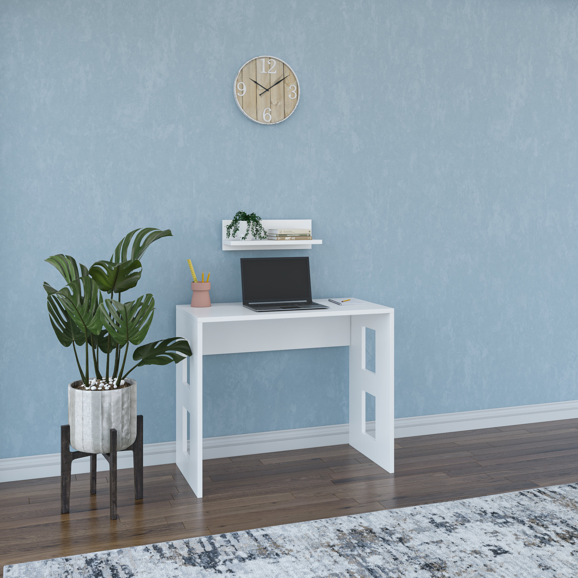 Latitude Run® 1 Tier Modern Desk | Wayfair