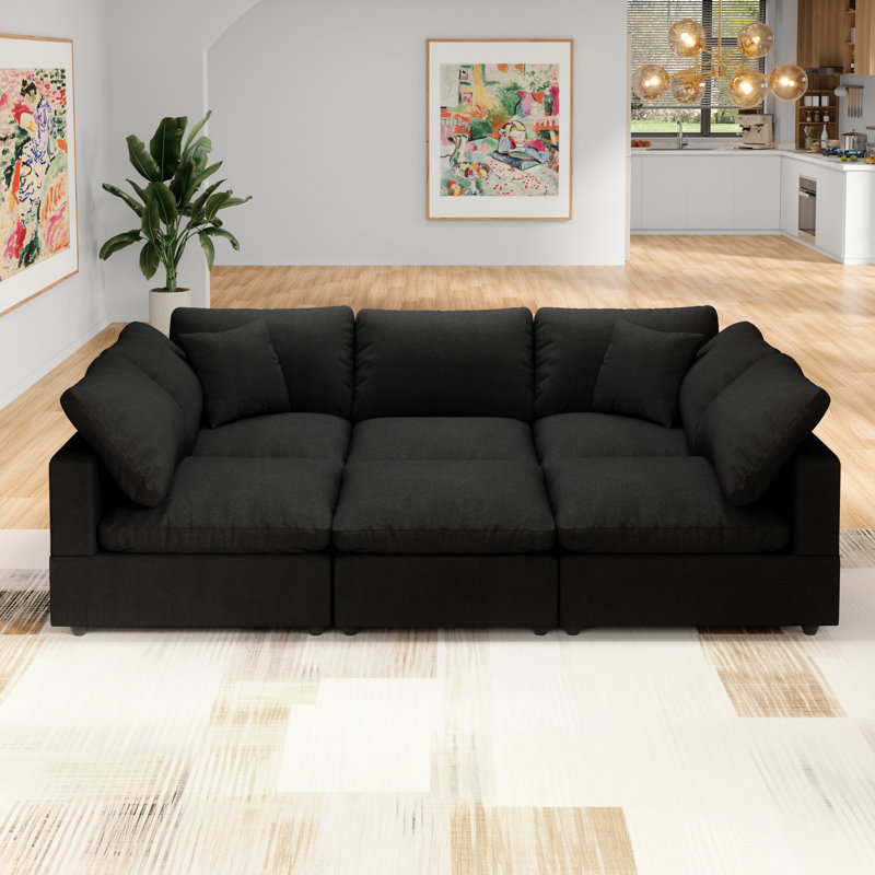 Latitude Run® Sectional Sofa Comfy Cloud Couch for Living Room, Modern ...