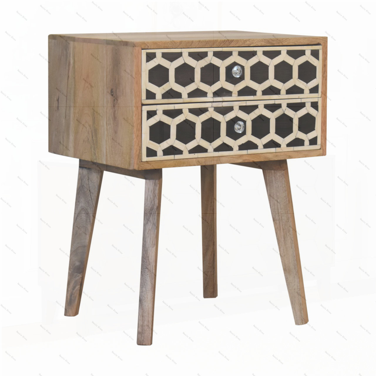 One Allium Way® Bone Inlay Scandi Bedside | Wayfair
